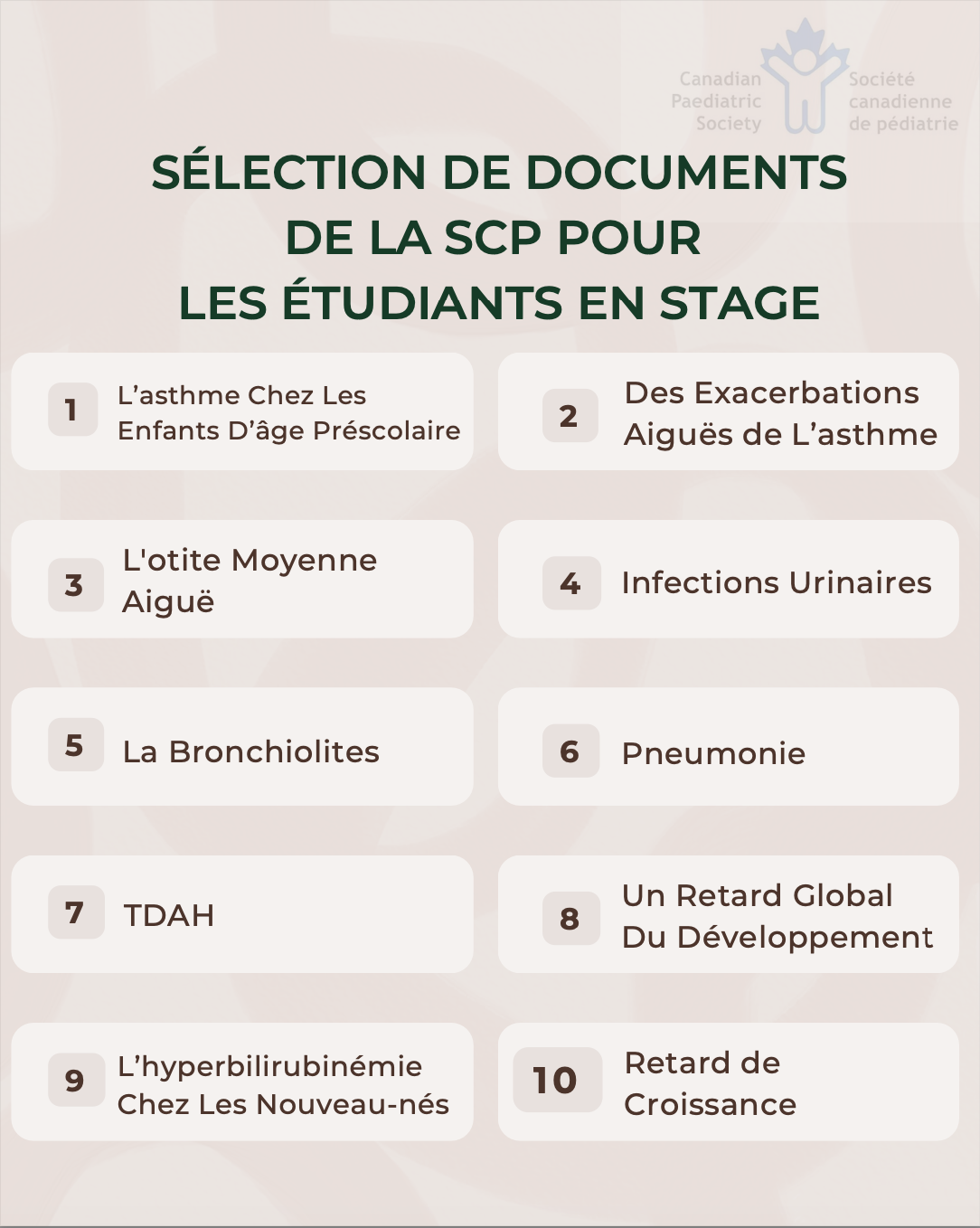 CPS Position Statement on Top 10 CPS Guidelines for Pediatric Clerkship | PedsCases
